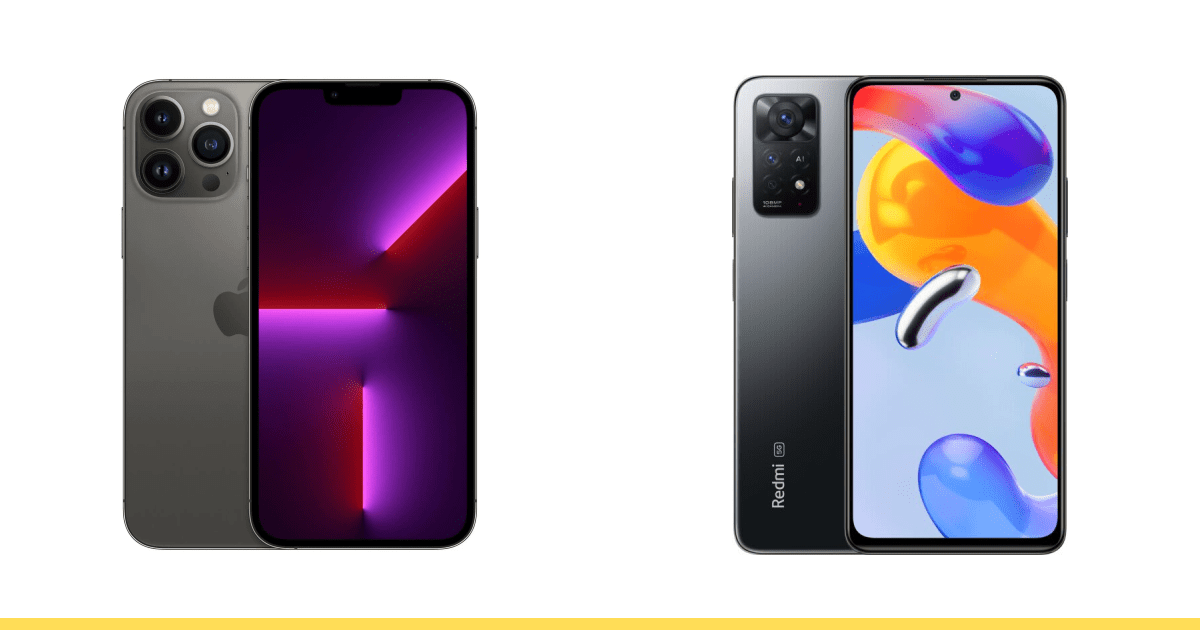 Porovnání Apple iPhone 13 Pro Max vs. Xiaomi Redmi Note 11 Pro 5G — Sysloun.cz