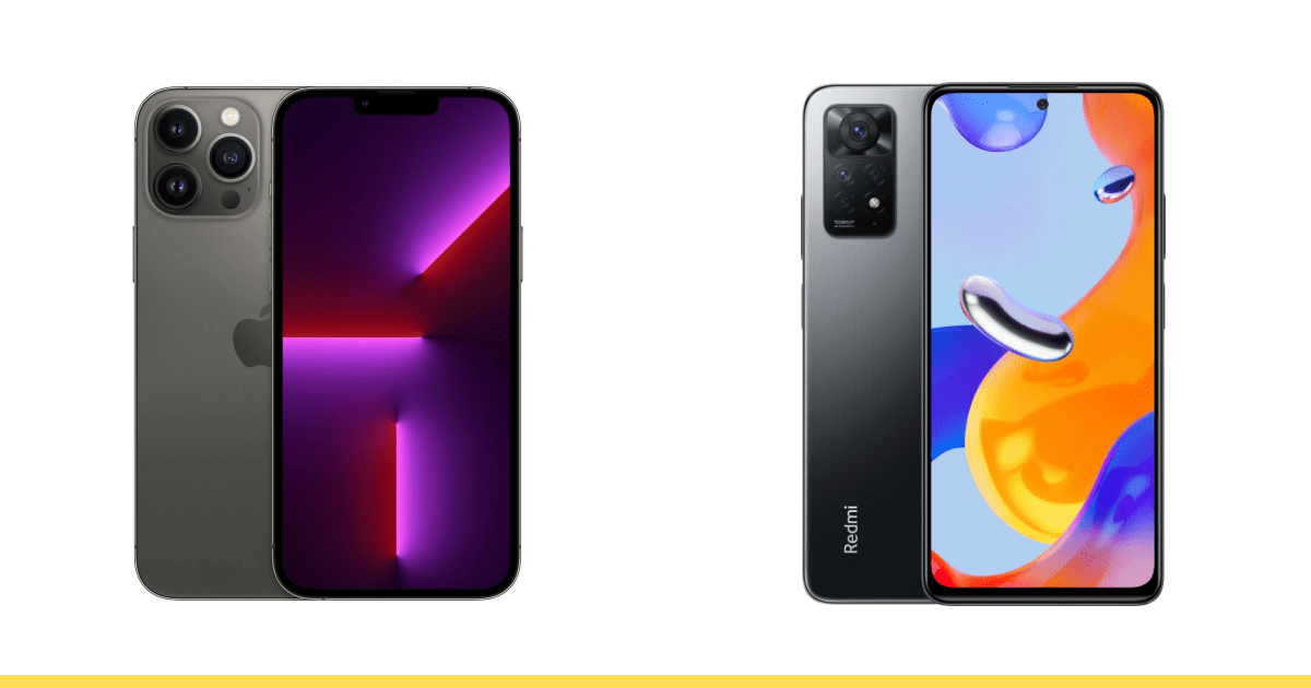 Porovnání Apple iPhone 13 Pro Max vs. Xiaomi Redmi Note 11 Pro — Sysloun.cz